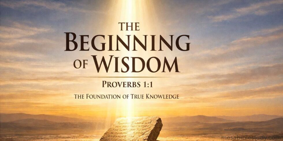 Proverbs 1:1 — The Author of Wisdom Revealed